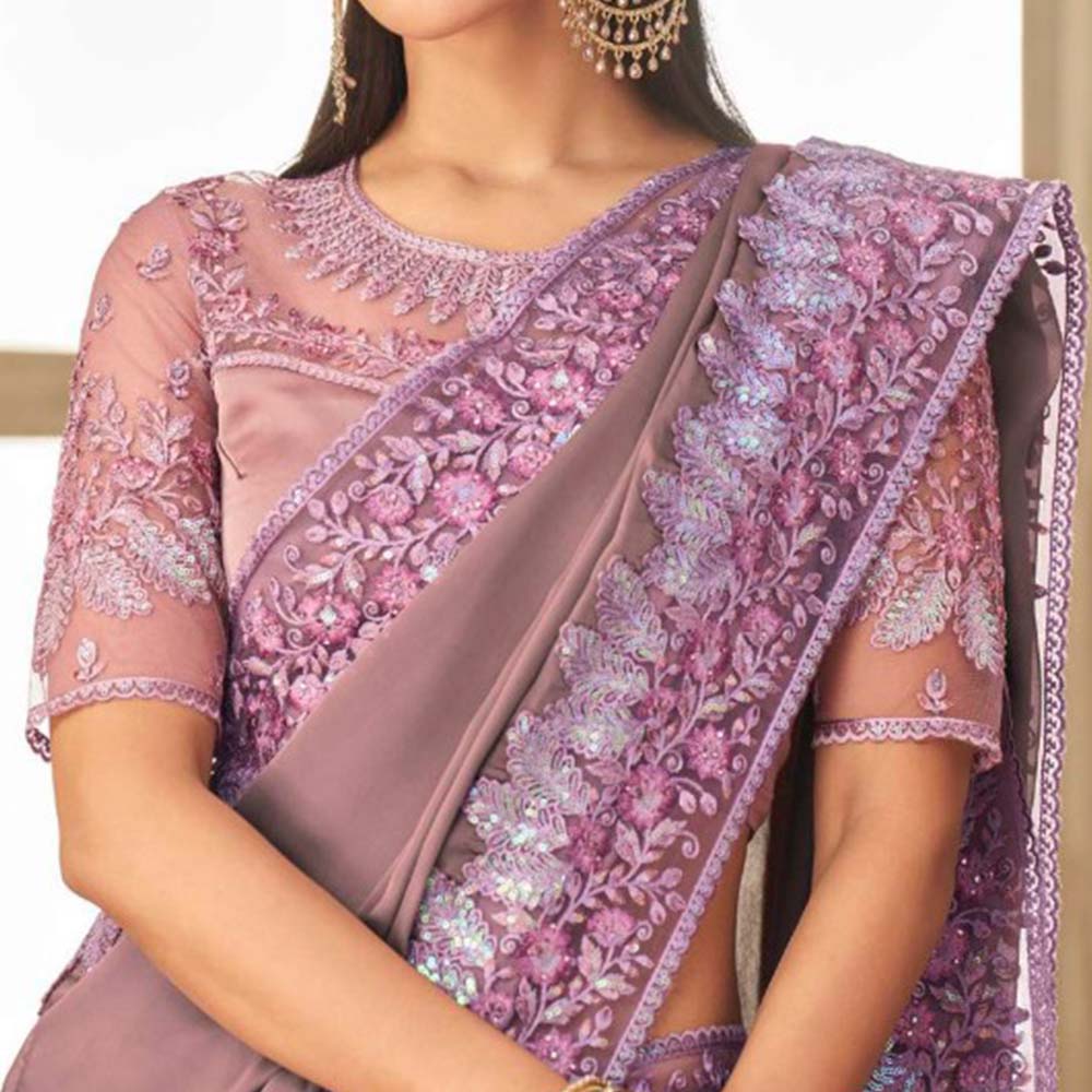 New Modern Saree Jacket Designs Amoha Trends 10521 Colors Partywear